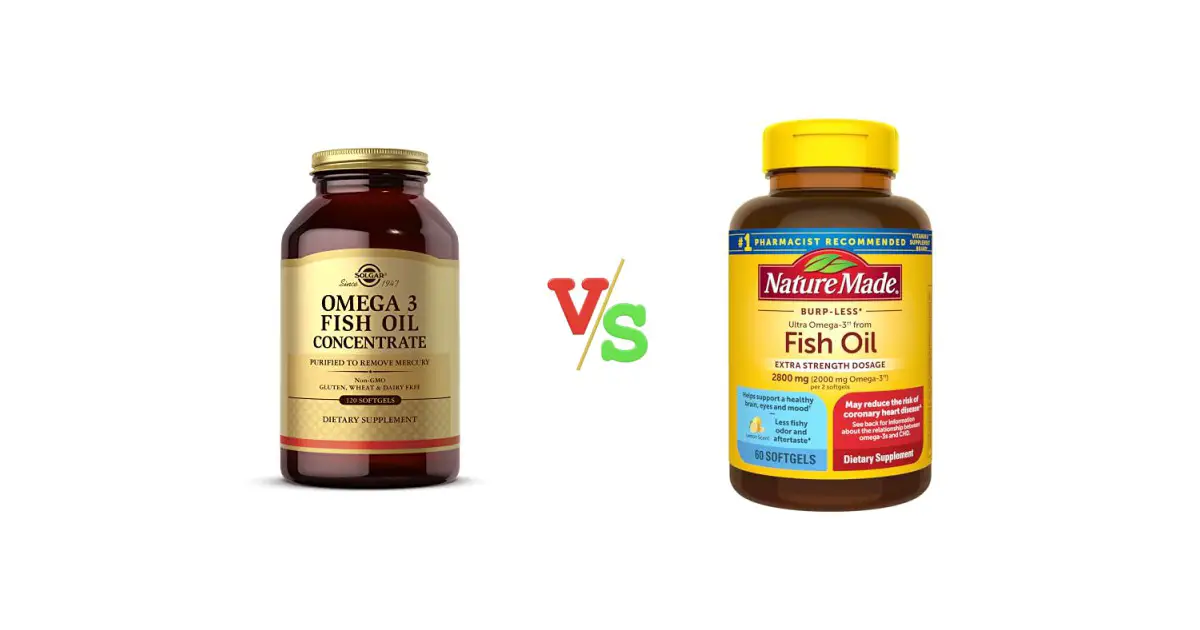 Solgar Omega-3 vs Nature Made Omega 3