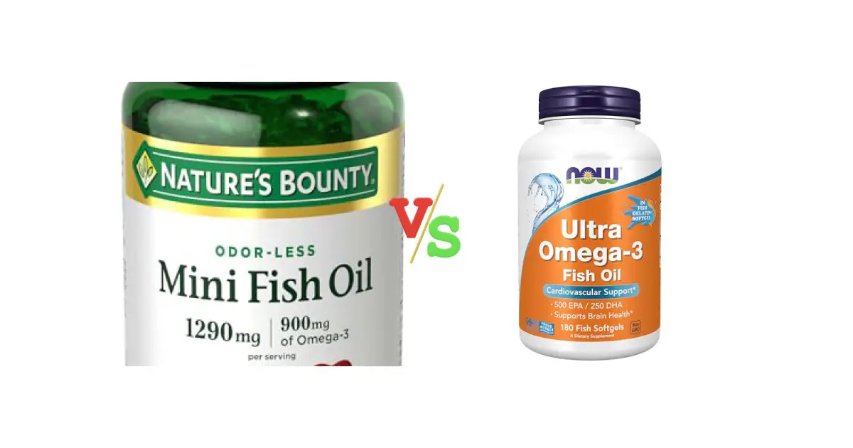 Nature's Bounty Fish Oil vs NOW Foods Ultra Omega-3