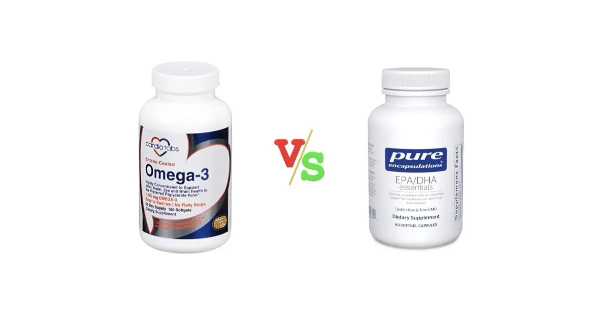 CardioTabs Omega-3 vs Pure Encapsulations EPA/DHA