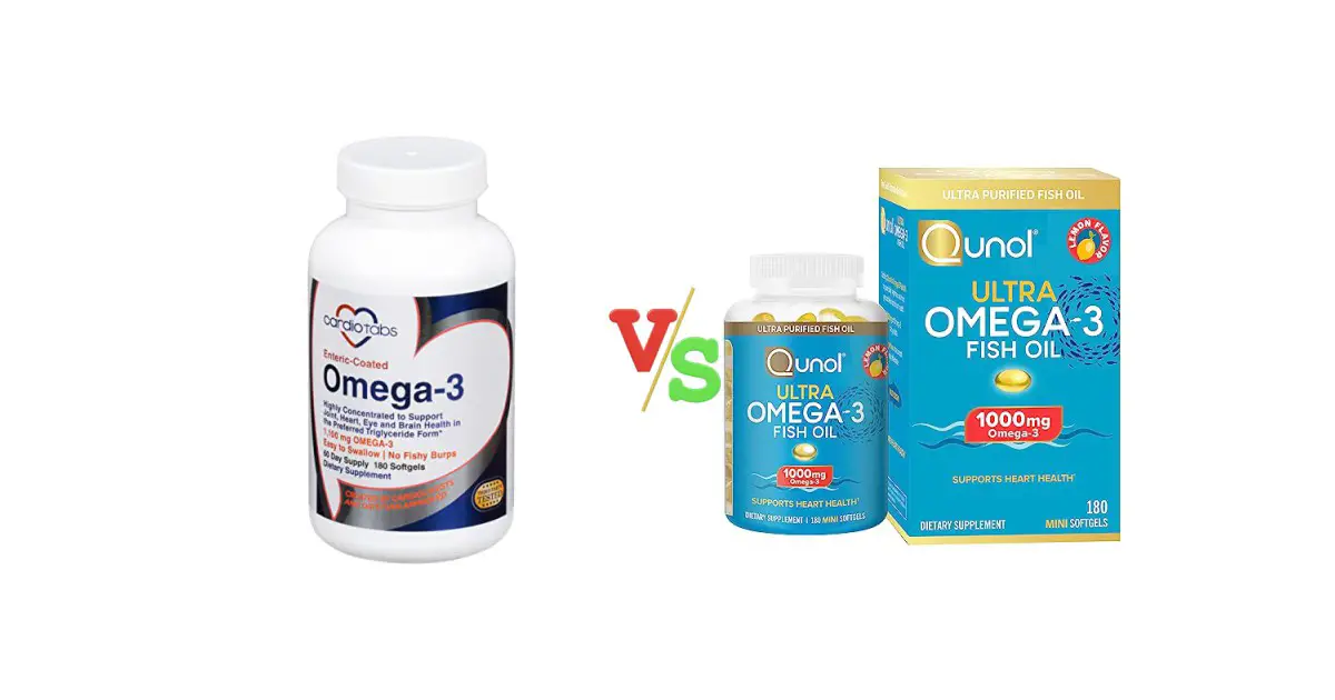 CardioTabs Omega-3 vs Qunol Fish Oil
