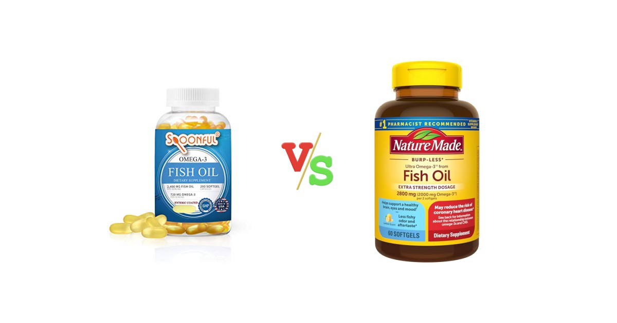 Spoonful Omega 3 vs Nature Made Omega 3