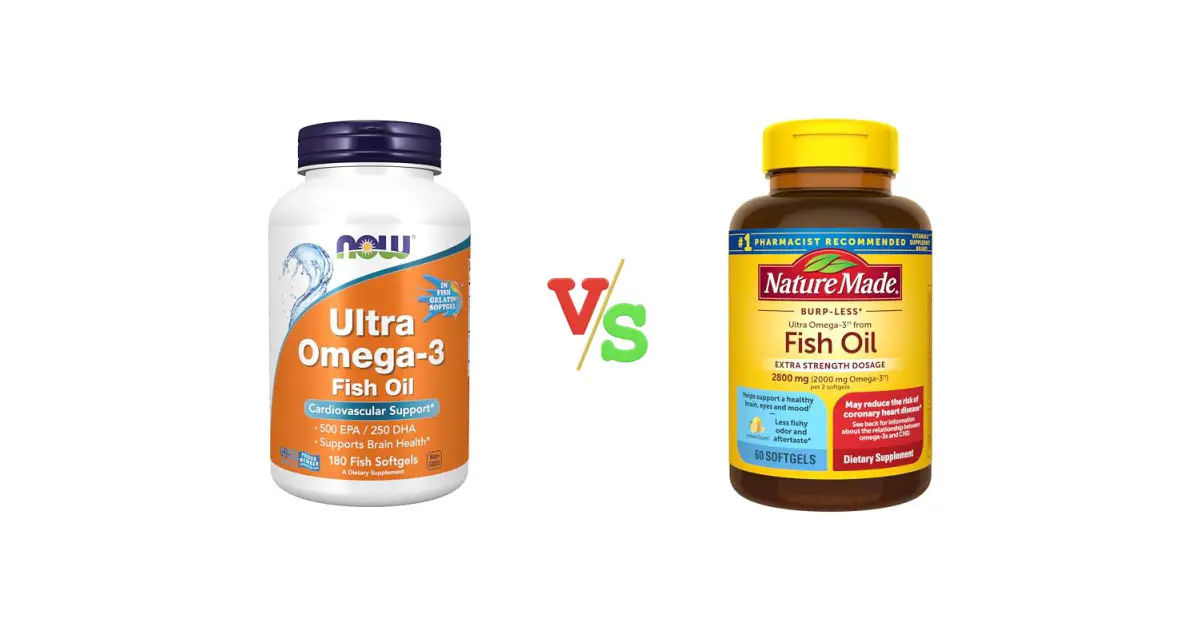 NOW Foods Ultra Omega-3 vs Nature Made Extra Strength