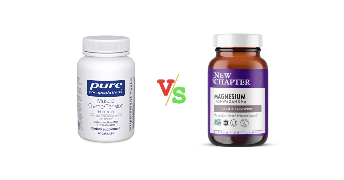 Pure Encapsulations Muscle Cramp vs New Chapter Magnesium