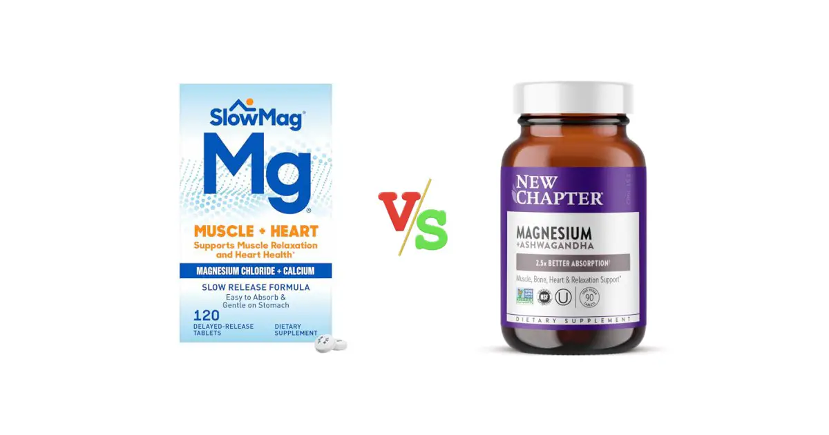 SlowMag Muscle + Heart vs New Chapter Magnesium