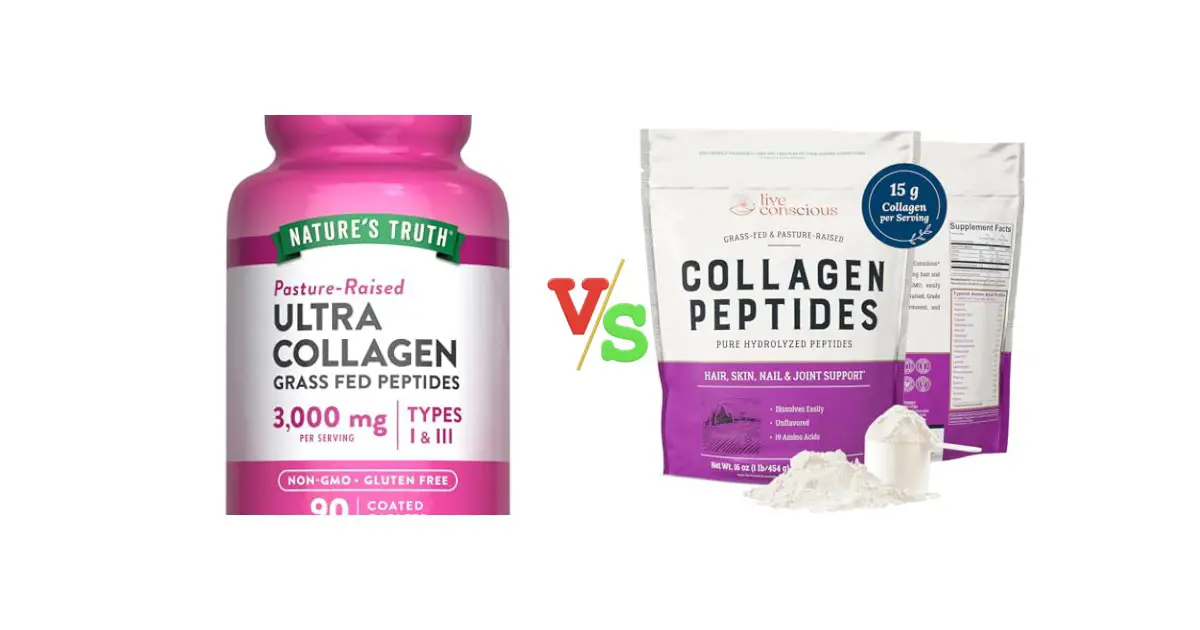 Nature's Truth Collagen vs Collagen Peptides Powder