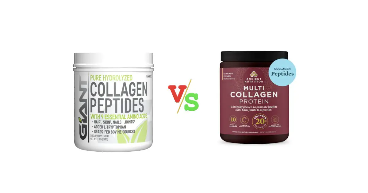 Giant Sports Collagen vs Ancient Nutrition Collagen