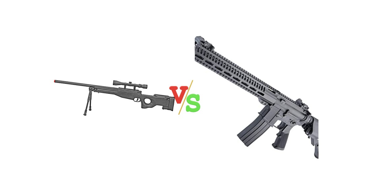BBTac Sniper Rifle vs Matrix M4 Airsoft Rifle