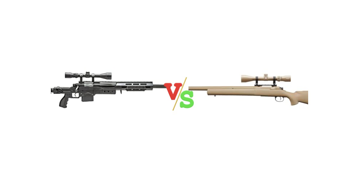Airsoft Sniper Rifle vs Lancer Tactical M24